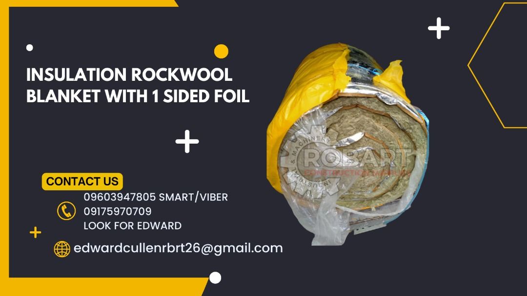 Insulation Rockwool Blanket with 1 sided Foil, Commercial & Industrial ...