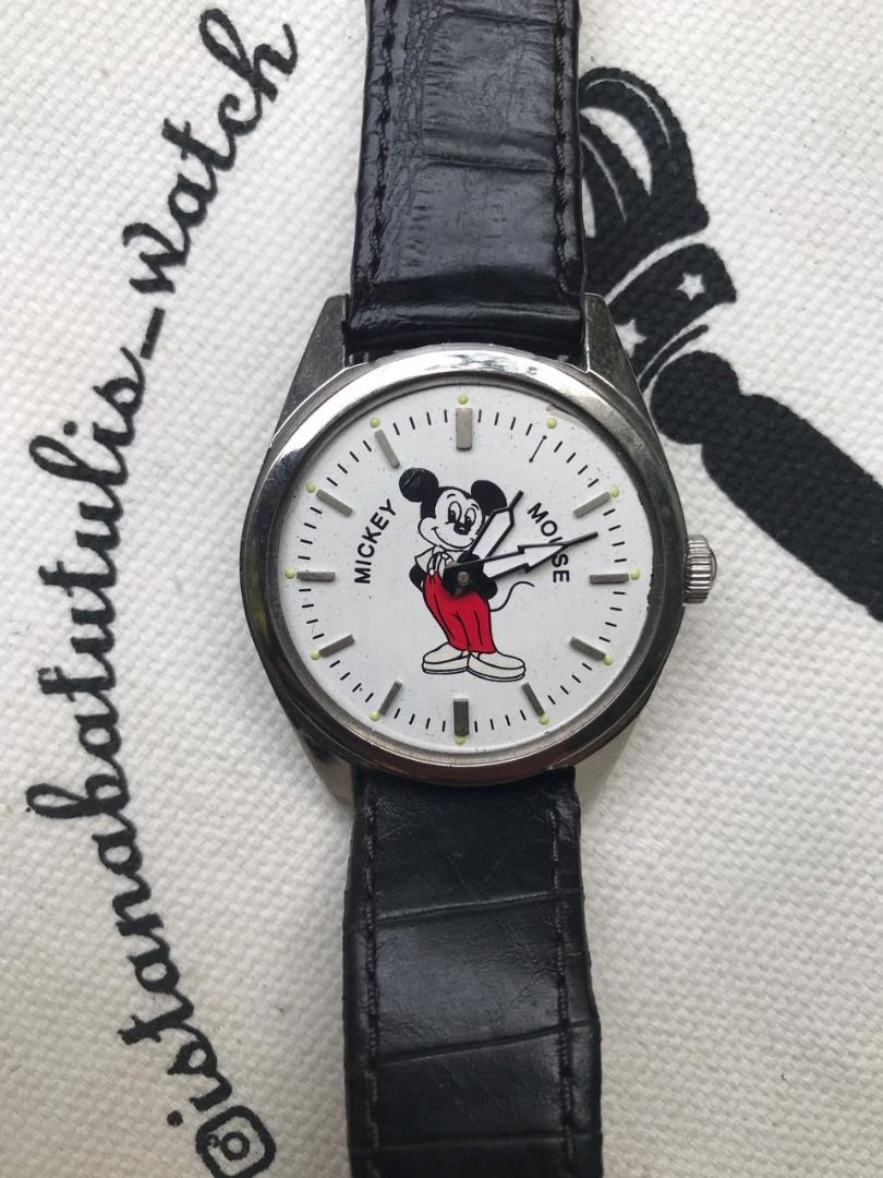 Jam Tangan Pria Mickey Mouse Winding Wrist Watch, Fesyen Pria, Jam ...
