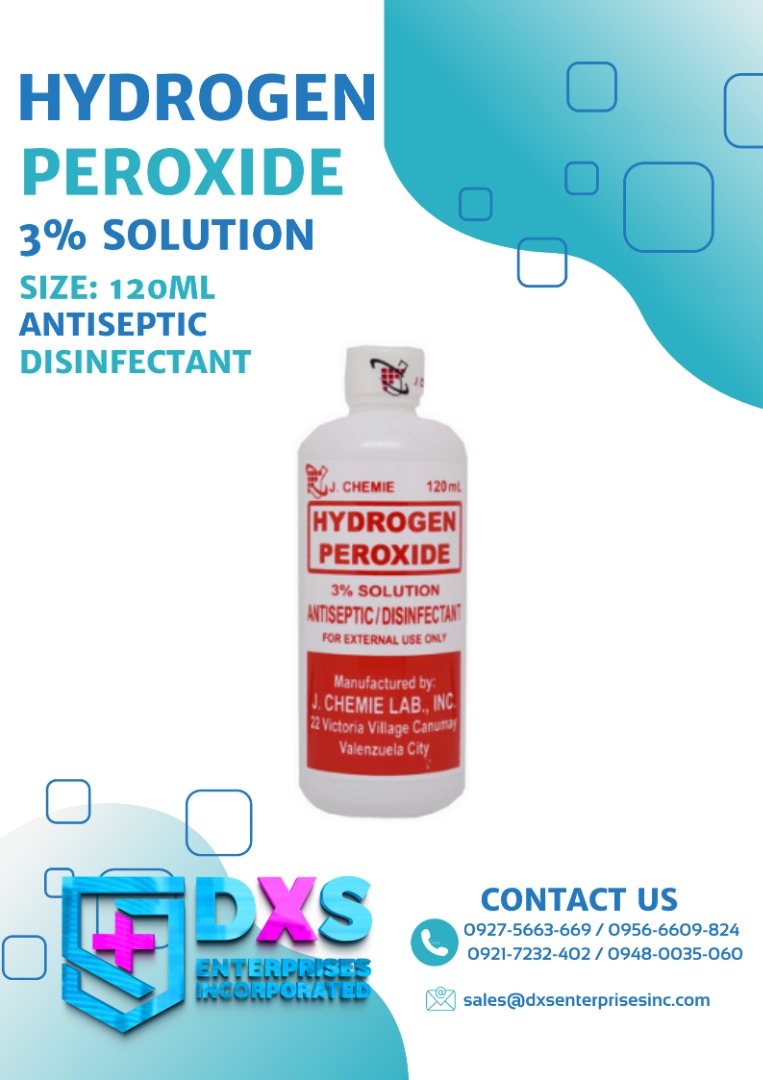 J.CHEMIE HYDROGEN PEROXIDE 3% SOLUTION - 120ML on Carousell