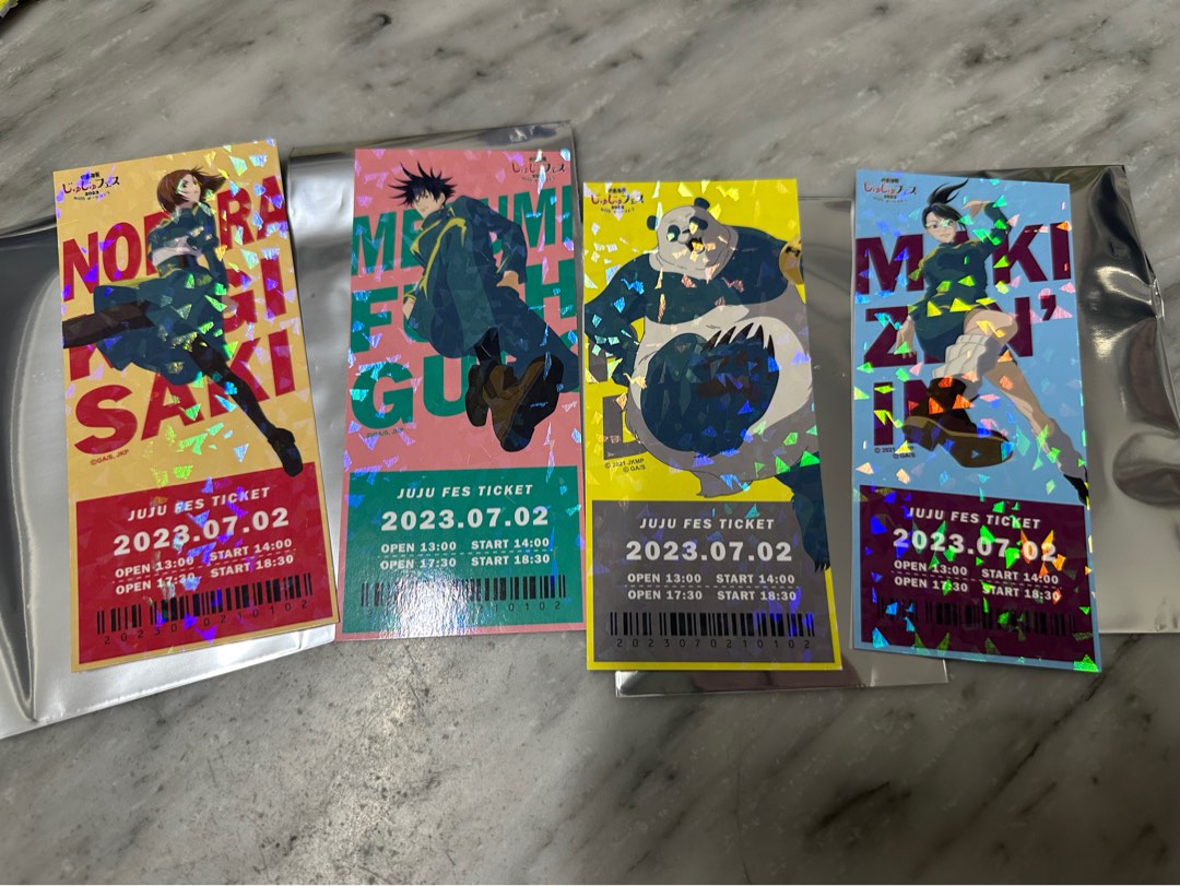 (SET) JJK Jujutsu Kaisen Fest Tickets, Hobbies & Toys, Memorabilia ...
