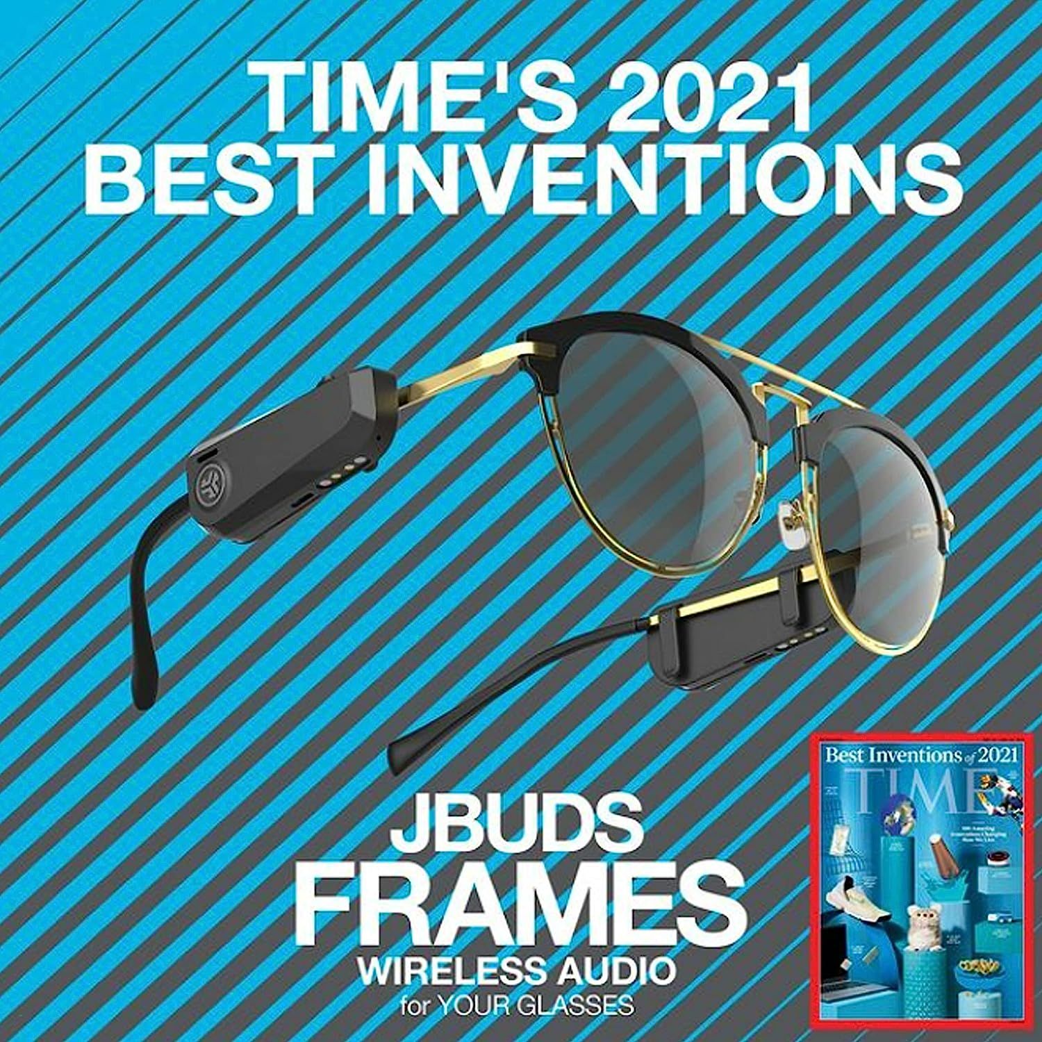 JLab JBuds Frames Wireless Open-Ear Audio for Your Glasses | 8-hour ...