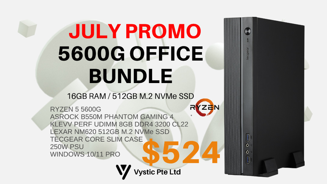 [JULY PROMO] 5600G + ASROCK MOBO WORKSTATION SFF PC, Computers & Tech, Desktops on Carousell