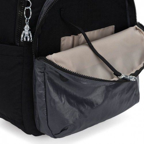 Authentic Kipling Seoul Large Backpack Black Metallic on Carousell