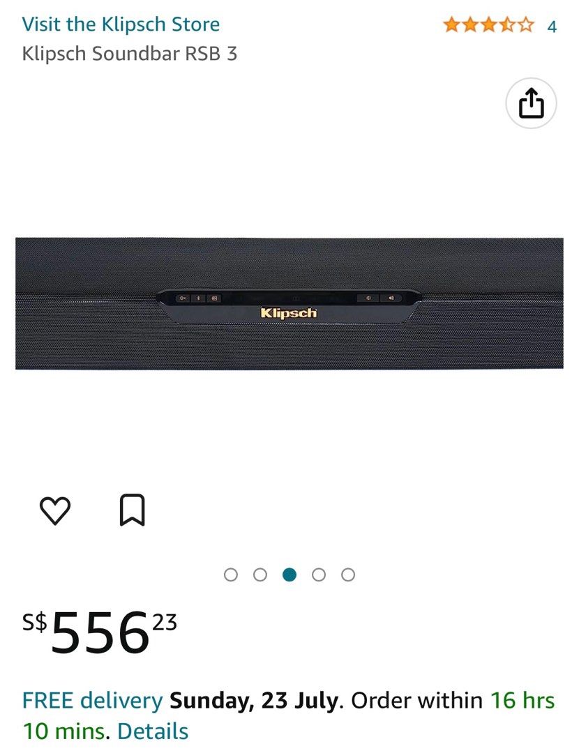 Klipsch RSB 3 sound bar, Audio, Soundbars, Speakers & Amplifiers on Carousell