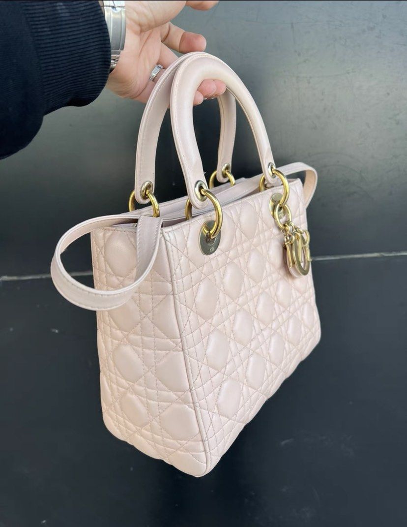 Lady dior Light pink , Women's Fashion, Bags & Wallets, Shoulder Bags ...