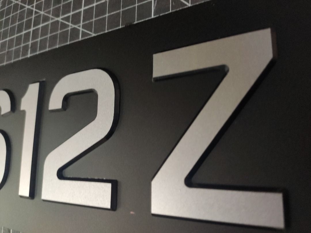 Laminated ACRYLIC LASER CUT - LTA COMPLIANCE CAR PLATES ( PICTURES ARE ...