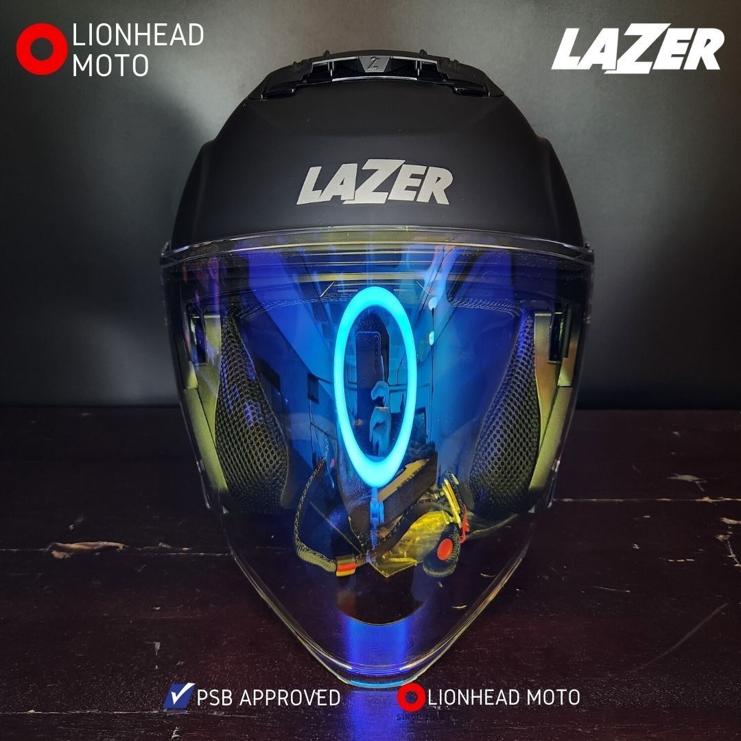 LAZER MOTORCYCLE HELMET TANGO EVO SR SUNVISOR PSB APPROVED FREE ...
