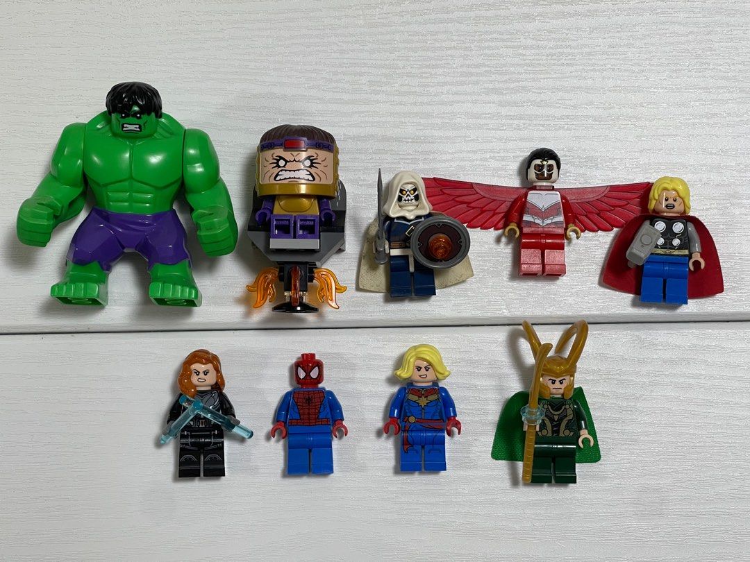 Lego marvel avengers 76018 76152 77166 Thor hulk falcon modok ...