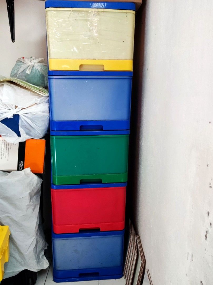 Lemari Plastik 5 susun excel lion star L besar, Perabotan Rumah di ...