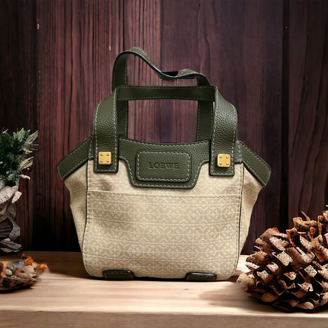 Loewe Canvas Shoulder Bag, Women's Fashion, Bags & Wallets, Shoulder ...