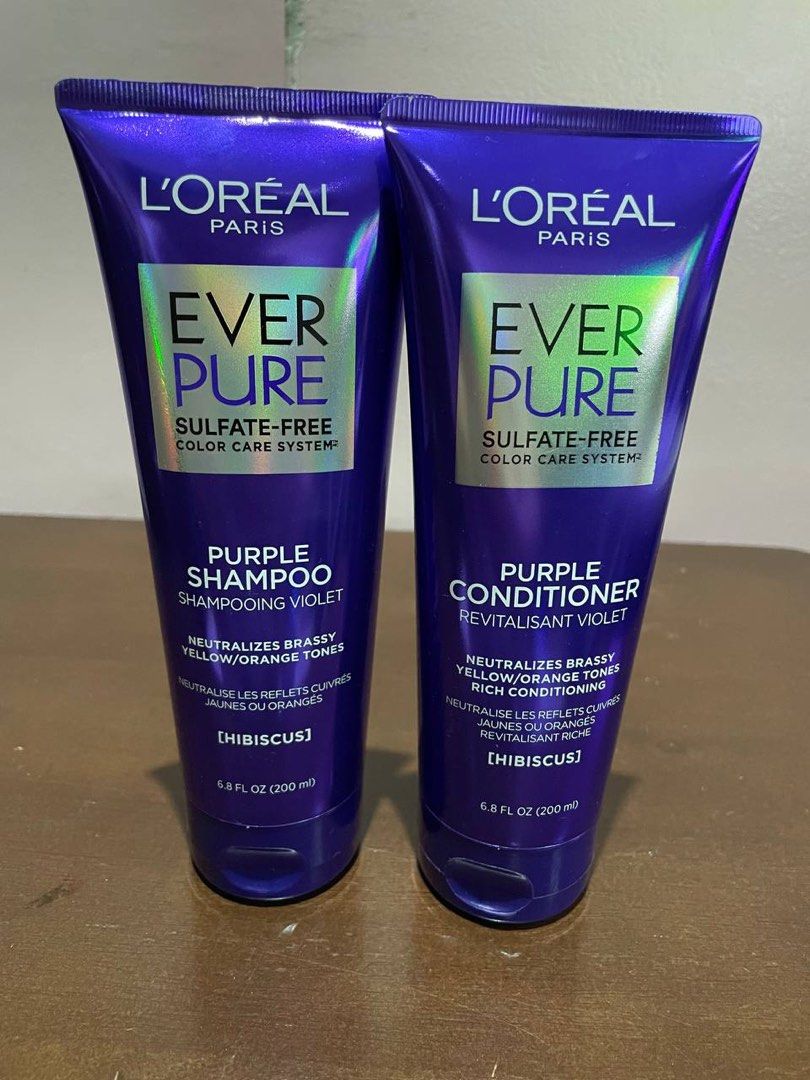 Loreal Ever Pure Purple Shampoo and Conditioner, Beauty & Personal Care ...