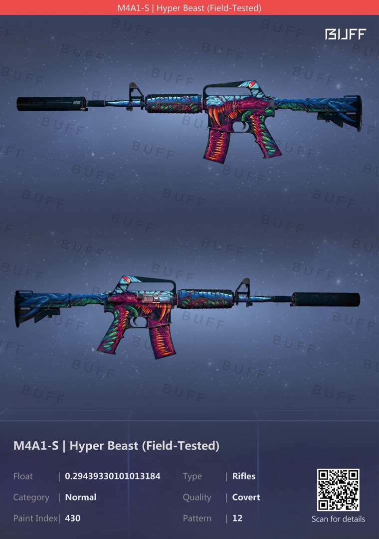 M4 Hyper beast csgo, Video Gaming, Gaming Accessories, In-Game Products on Carousell