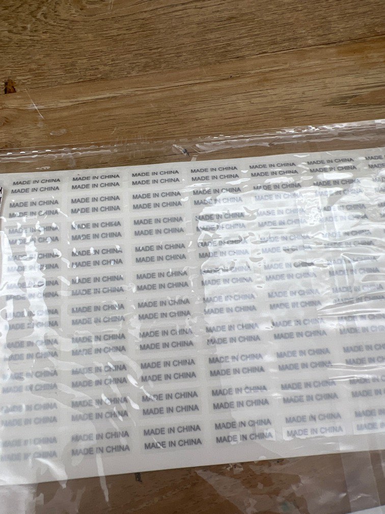 “Made in China” sticker, 興趣及遊戲, 手作＆自家設計, 文具 - Carousell