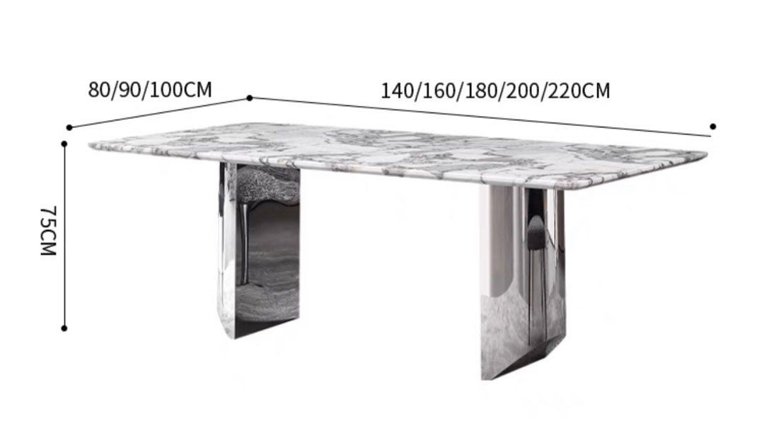 MCLAMB Modern Marble Dining Table, Furniture & Home Living, Furniture ...