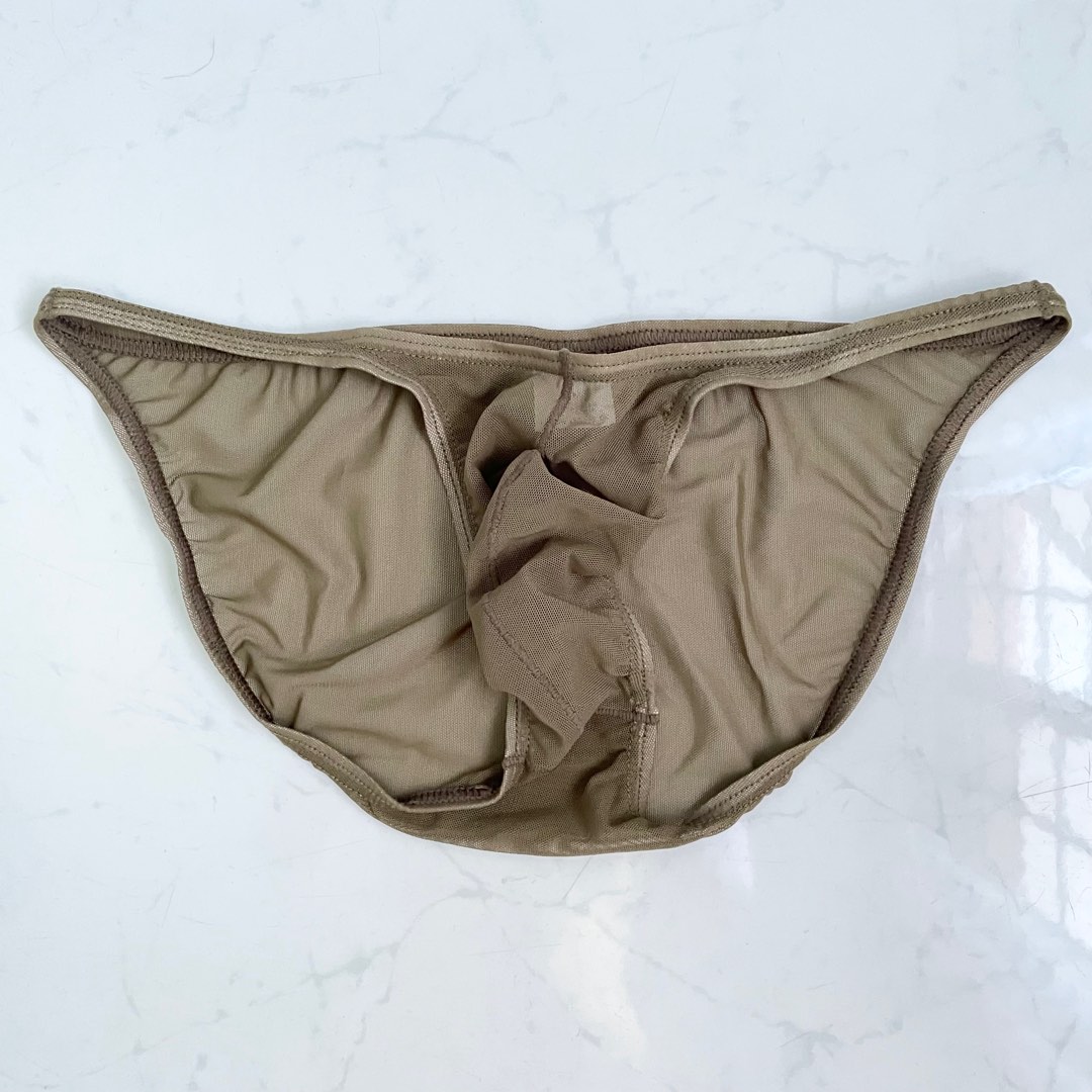 Men Low rise see thru Underwear olive green, Men's Fashion, Bottoms ...