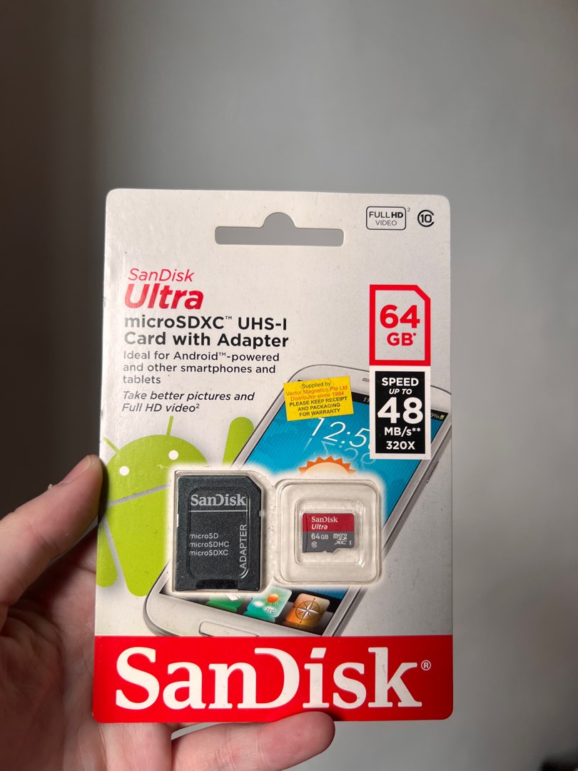 Micro SD Card 64GB Sandisk, Mobile Phones & Gadgets, Mobile & Gadget Accessories, Memory & SD ...