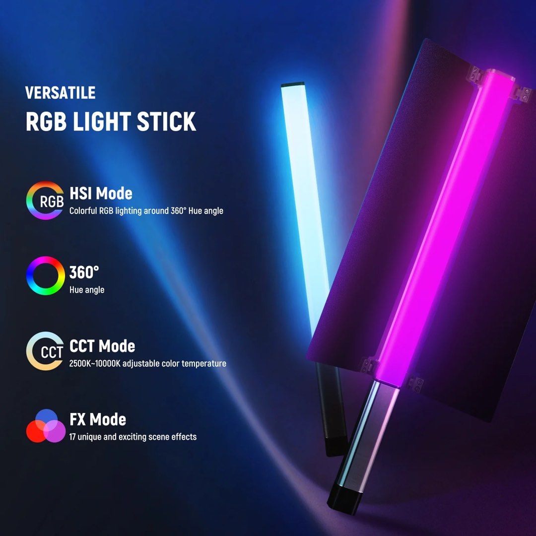 NEEWER CL124 RGB Handheld LED Light Stick Light Wand, Photography ...