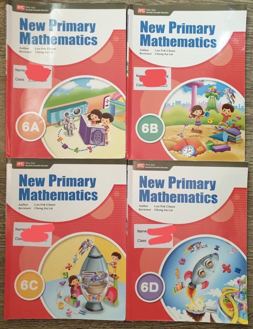 New Primary Mathematics - Book 6A, 6B, 6C and 6D, 興趣及遊戲, 書本 & 文具, 教科書 ...