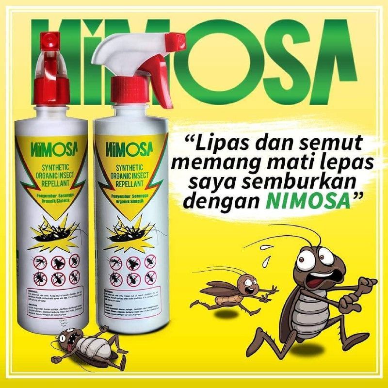 NIMOSA Anti Serangga Organic Insect Repellant Spray Bed Bug Killer Pest ...