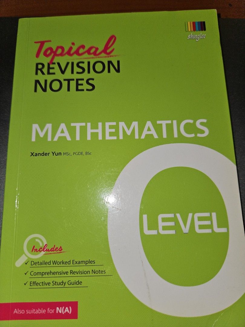 O Level Maths notes, Hobbies & Toys, Books & Magazines, Assessment ...