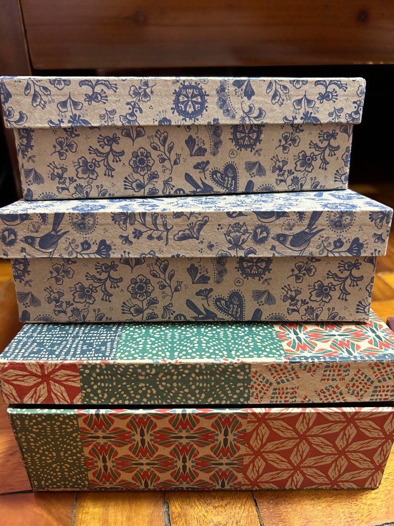 PAPEMELROTI rectangular gift boxes (3 pcs), Hobbies & Toys, Stationary ...