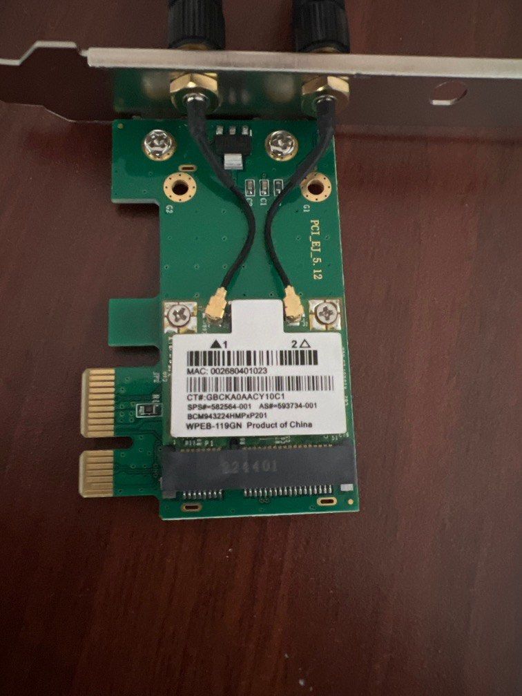 PCIE wifi card, Computers & Tech, Parts & Accessories, Networking on ...