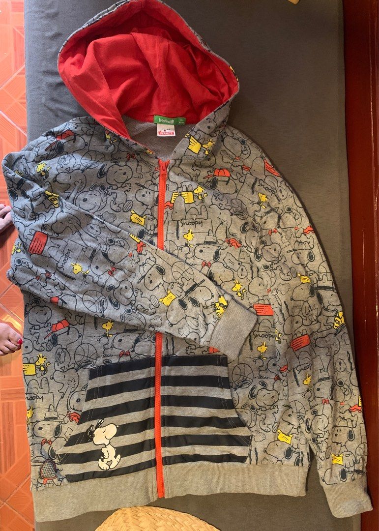 Peanuts Snoopy hooded jacket on Carousell