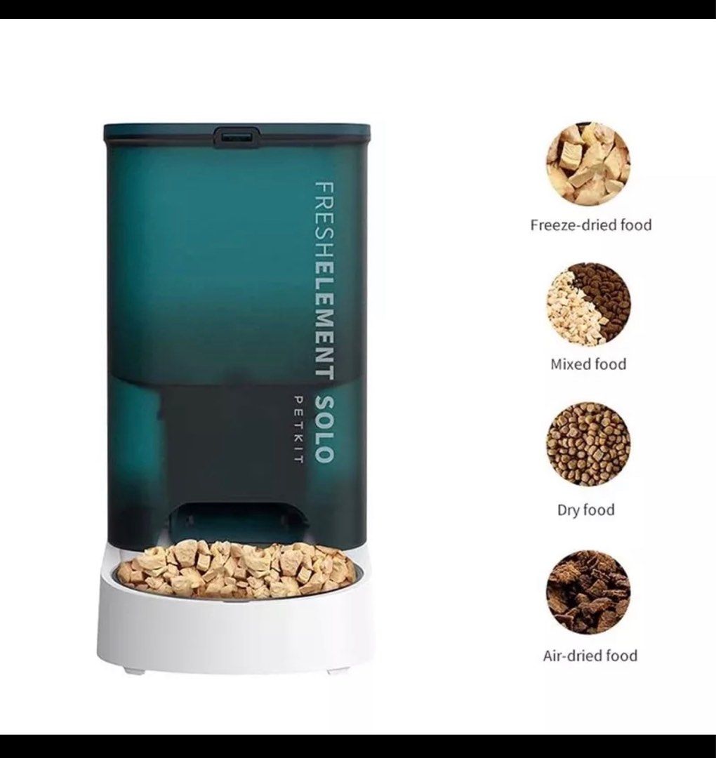 Petkit Element Solo Smart Pet feeder (Black), Pet Supplies, Homes ...