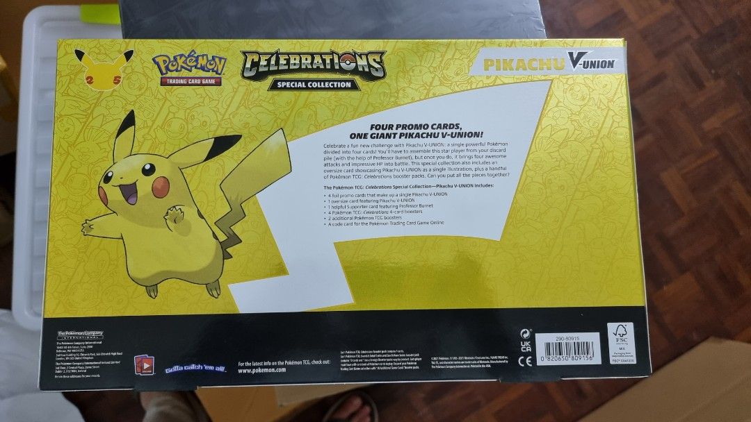 Pokemon pikachu celebrations special collection box, Hobbies & Toys ...