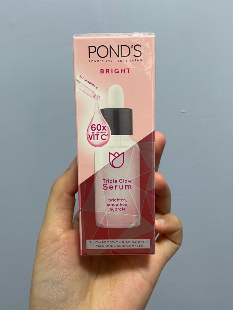 POND'S Bright Triple Glow Facial Serum with Gluta Boost and Niacinamide ...