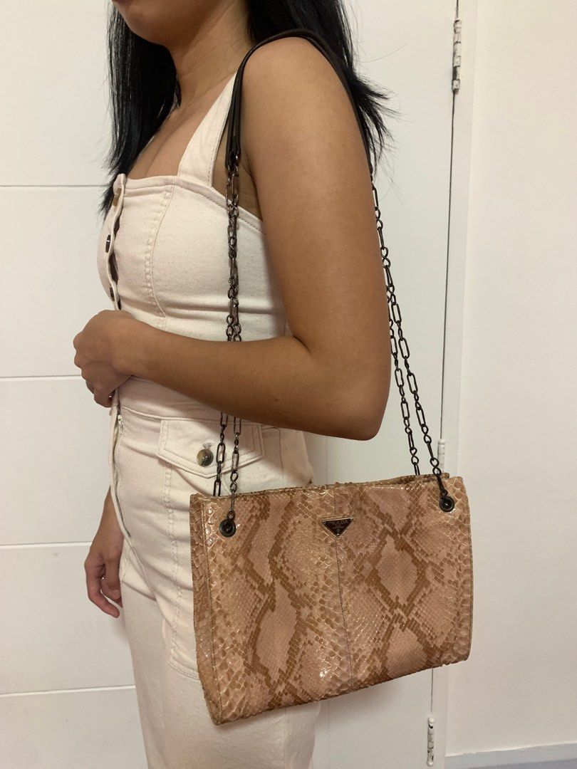 Prada Snakeskin Vintage Shoulder Bag on Carousell