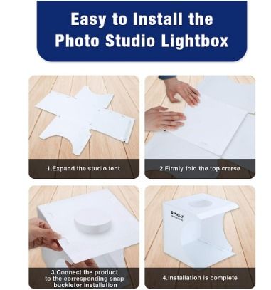 PULUZ PHOTO STUDIO LIGHT BOX ADJUSTABLE PORTABLE PHOTOGRAPHY SHOOTING ...