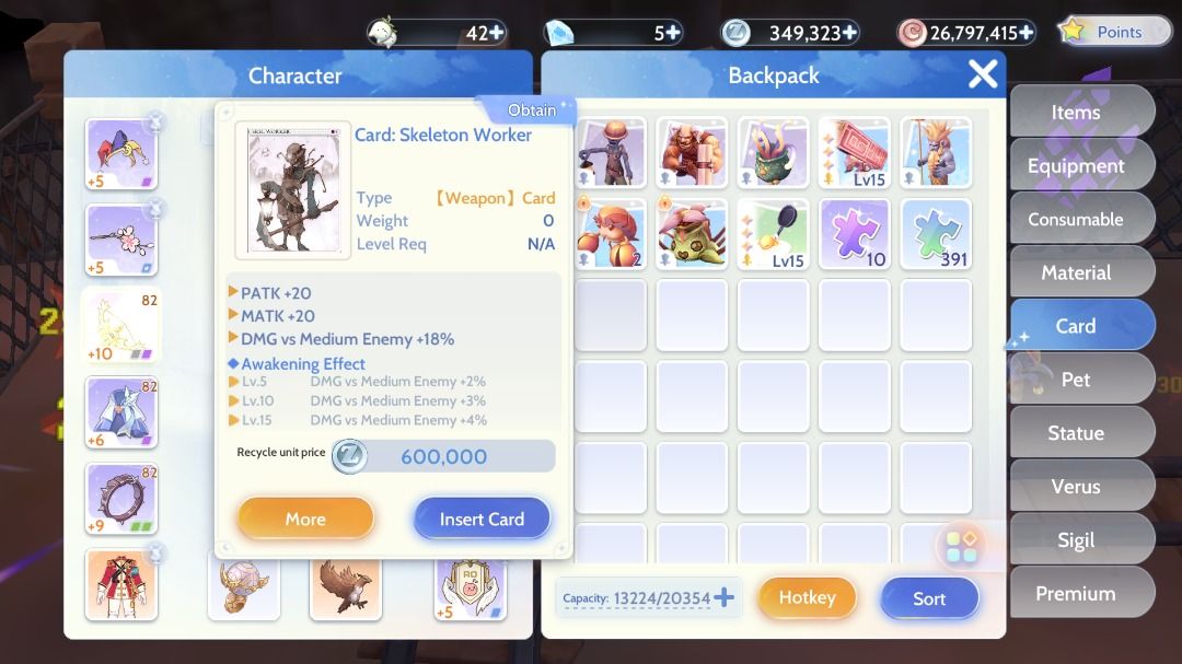 Level 85 Sniper with 26 purple cards and S rank pet Ghost Samurai ...