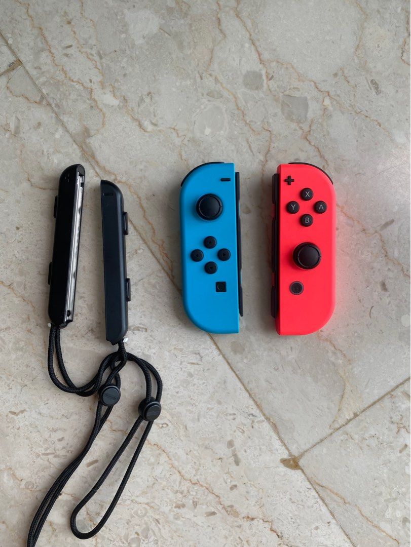(RED BLUE LEFT) Authentic Nintendo Switch Joycons, Video Gaming, Gaming ...