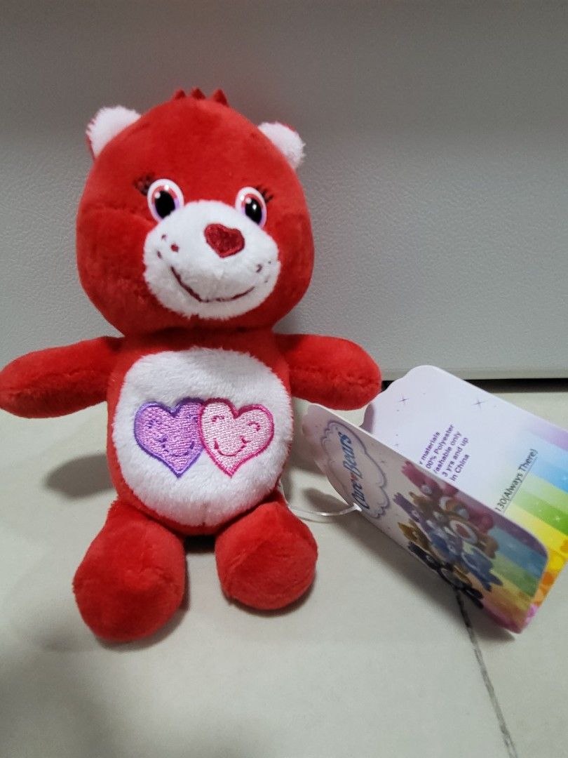 Red Care Bear - Hearts, Hobbies & Toys, Toys & Games on Carousell