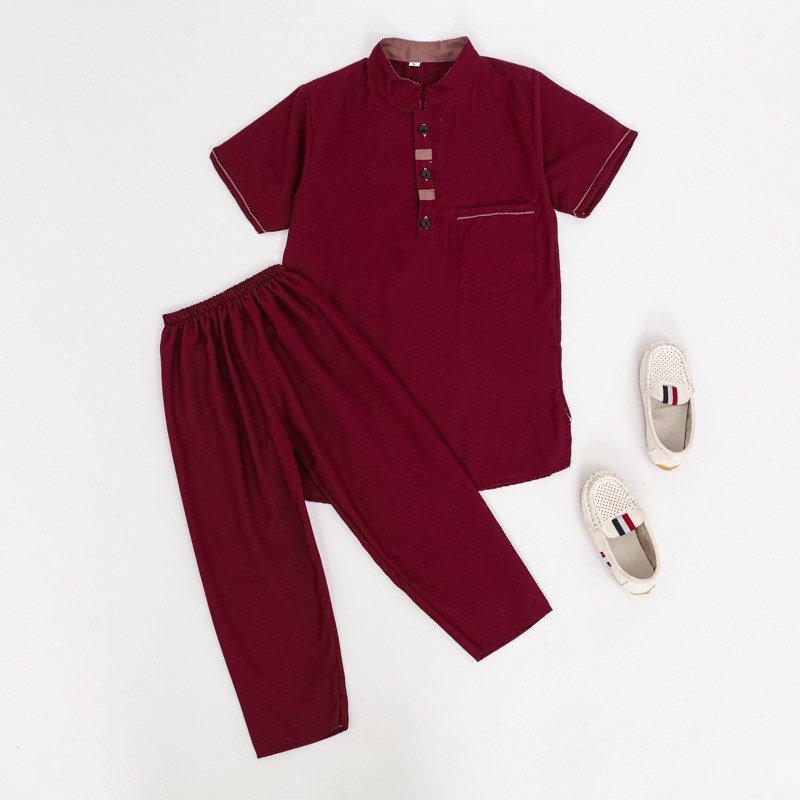 Red Malay Traditional Costume (kids), Babies & Kids, Babies & Kids ...