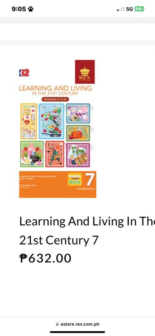 REX GRADE 7 K12 LEARNING AND LIVING IN THE 21ST CENTURY Worktext in TLE ...