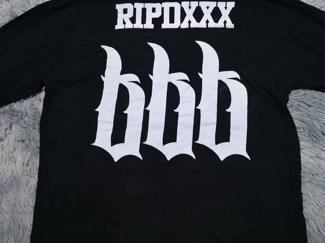 Rip Design Word Black T - shirt, Men's Fashion, Tops & Sets, Tshirts ...