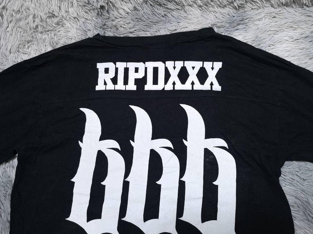 Rip Design Word Black T - shirt, Men's Fashion, Tops & Sets, Tshirts ...