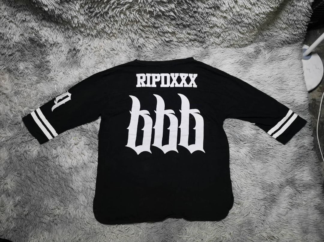 Rip Design Word Black T - shirt, Men's Fashion, Tops & Sets, Tshirts ...