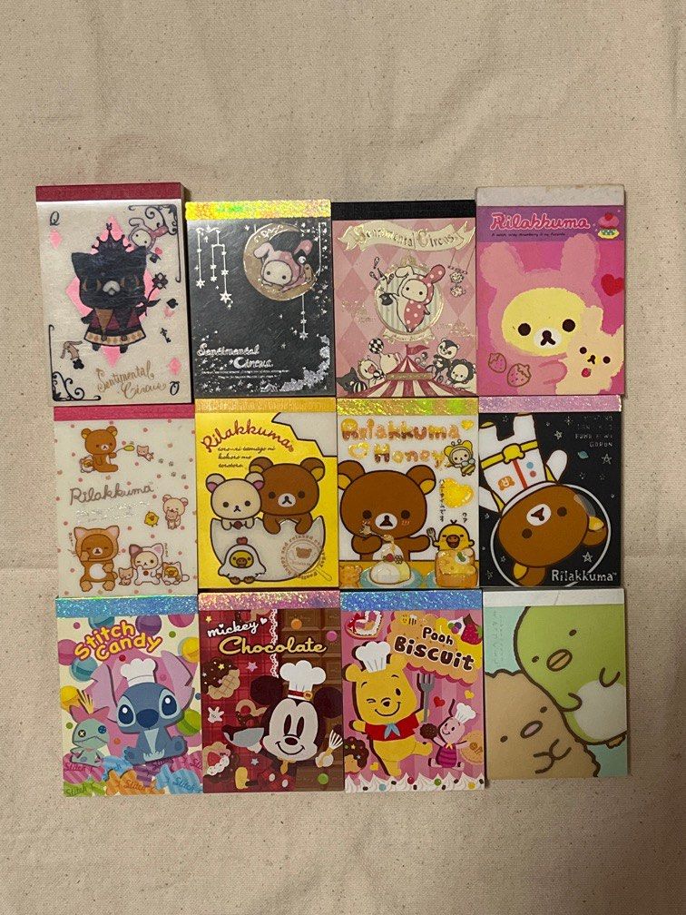 $12 SET San-x and disney mini notepads, Hobbies & Toys, Stationery ...