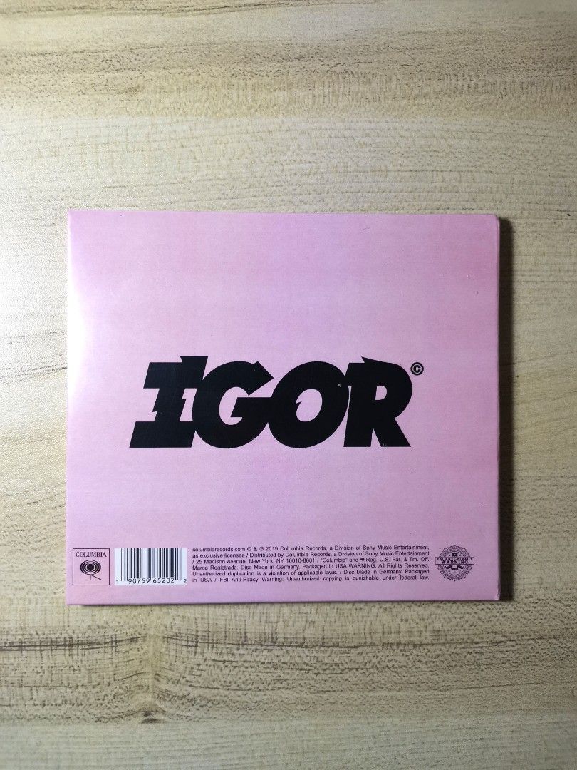 SEALED: TYLER THE CREATOR- IGOR CD ALBUM (NOT VINYL) on Carousell
