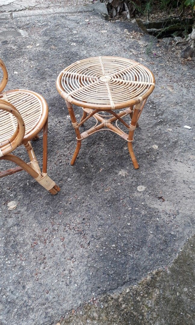 Set kerusi meja rotan, Furniture & Home Living, Furniture, Tables ...