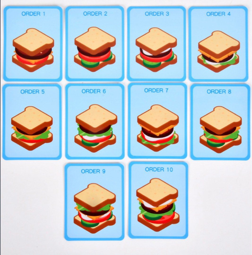 SG [Instocks] Wooden Sandwich Stack Making Set Kids Toys Pretend Play ...