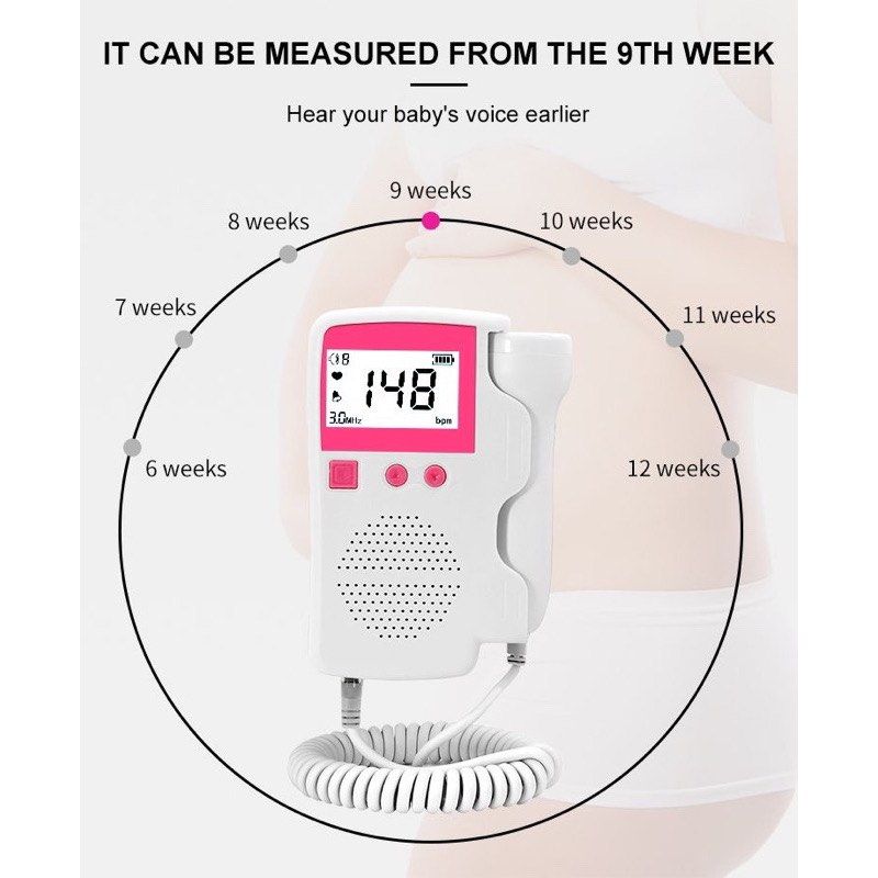 [SG]Doppler Fetal Monitor Baby Fetal Sound Heart Rate Detector Baby ...