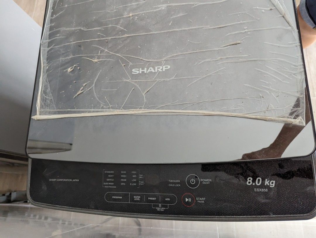 Sharp ESX858 Top load washer (8kg), TV & Home Appliances, Washing ...