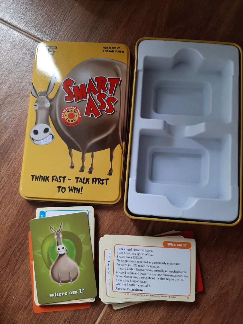 Smart ass card game, Toys & Collectibles, Permainan Papan & Kartu di ...