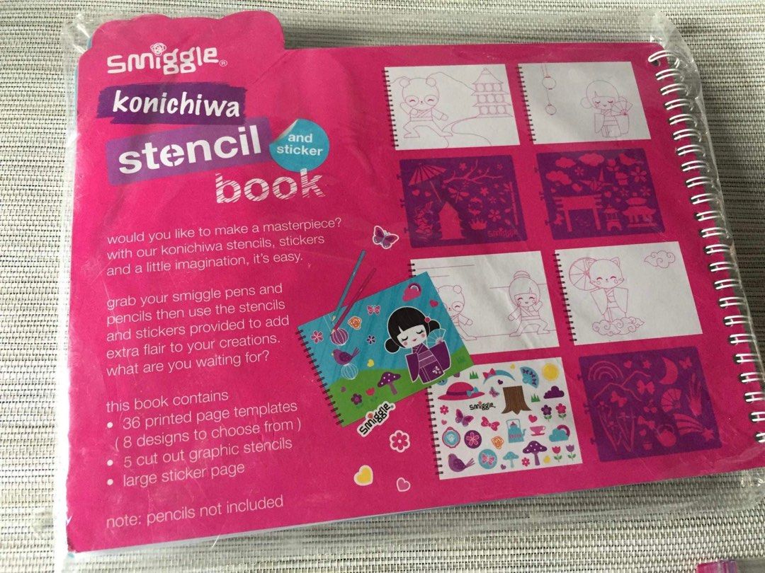 Smiggle Stencil Book Konichiwa Brand new on Carousell