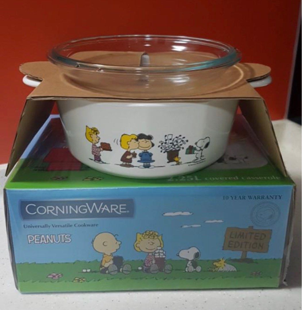 Snoopy Corningware Covered Casserole 2.25l, Furniture & Home Living ...