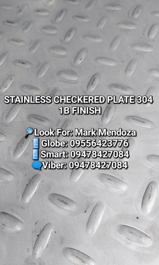 STAINLESS CHECKERED PLATE 304 1B FINISH on Carousell